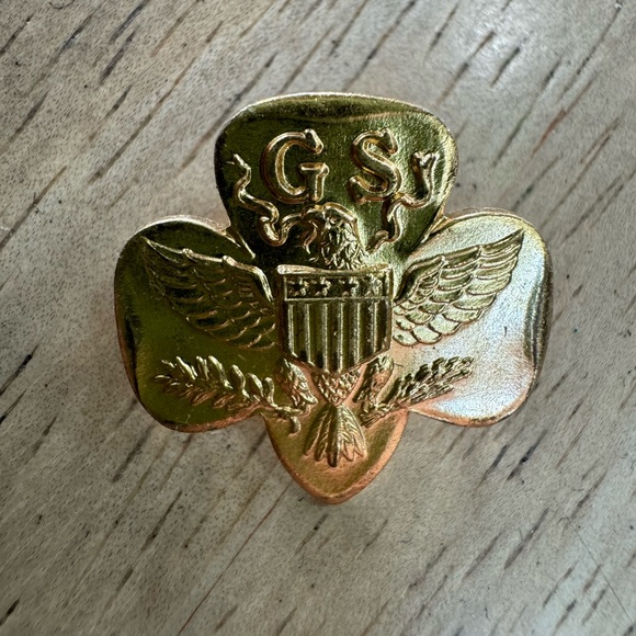 Jewelry | Rare Vintage 194s Gold Girl Scout Pin Stamped Collectable ...